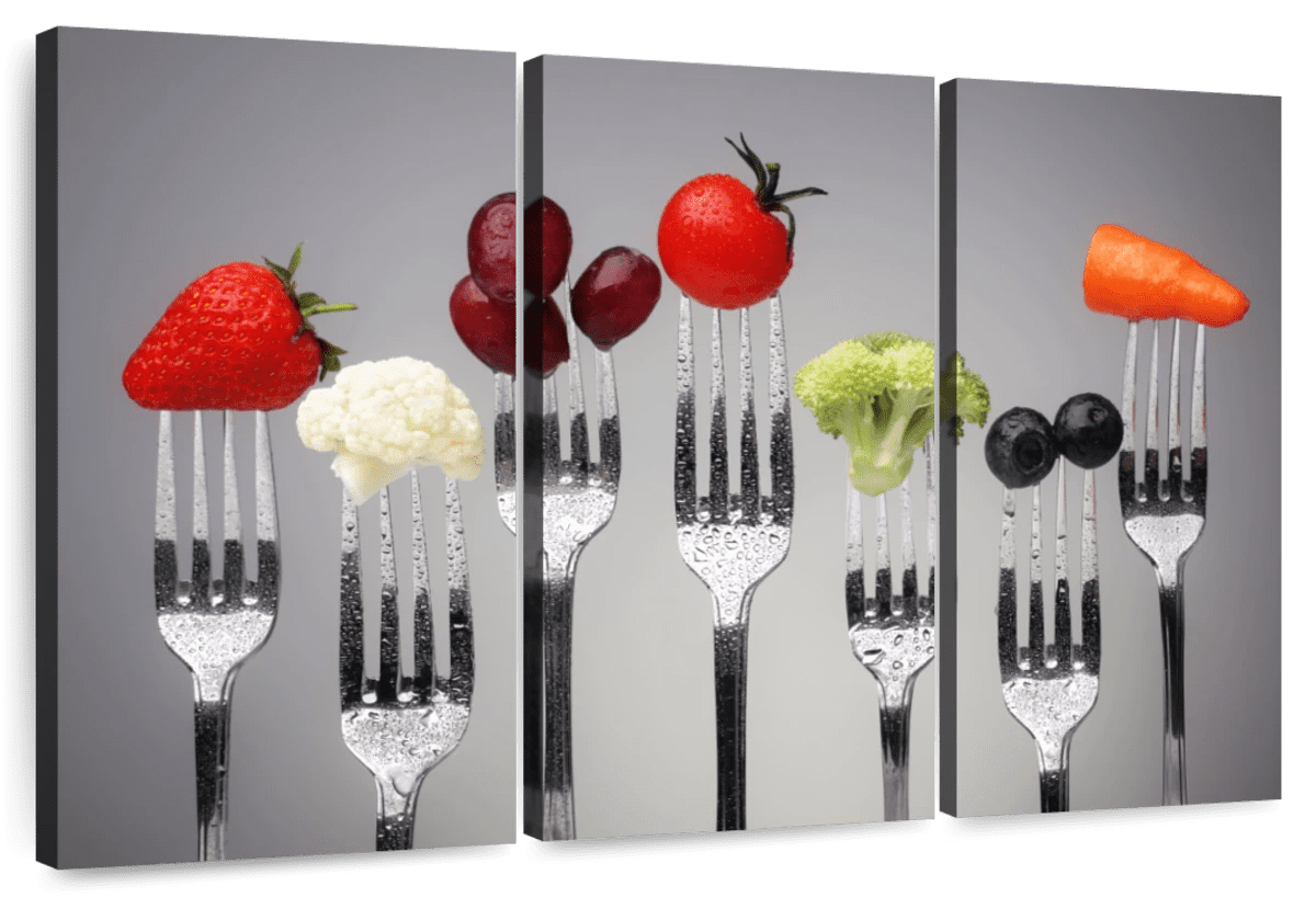 Elephant Stock Healthy Eating Wall Art - Horizontal Multi Panel Canvas ...