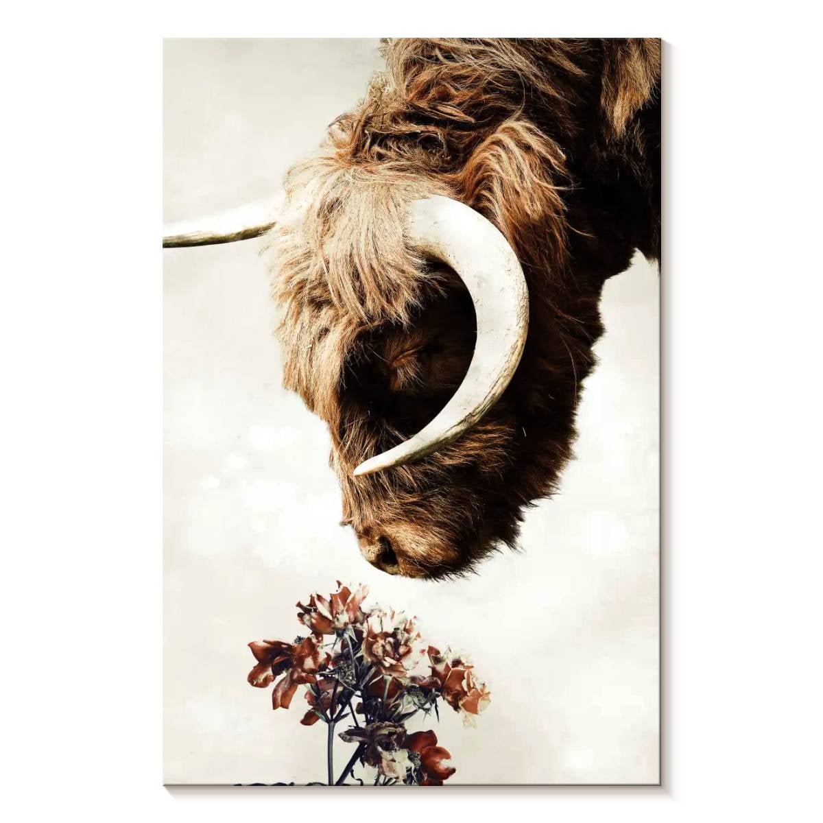 Elephant Stock Highlander I Wall Art - Vertical Canvas Wall Art ...