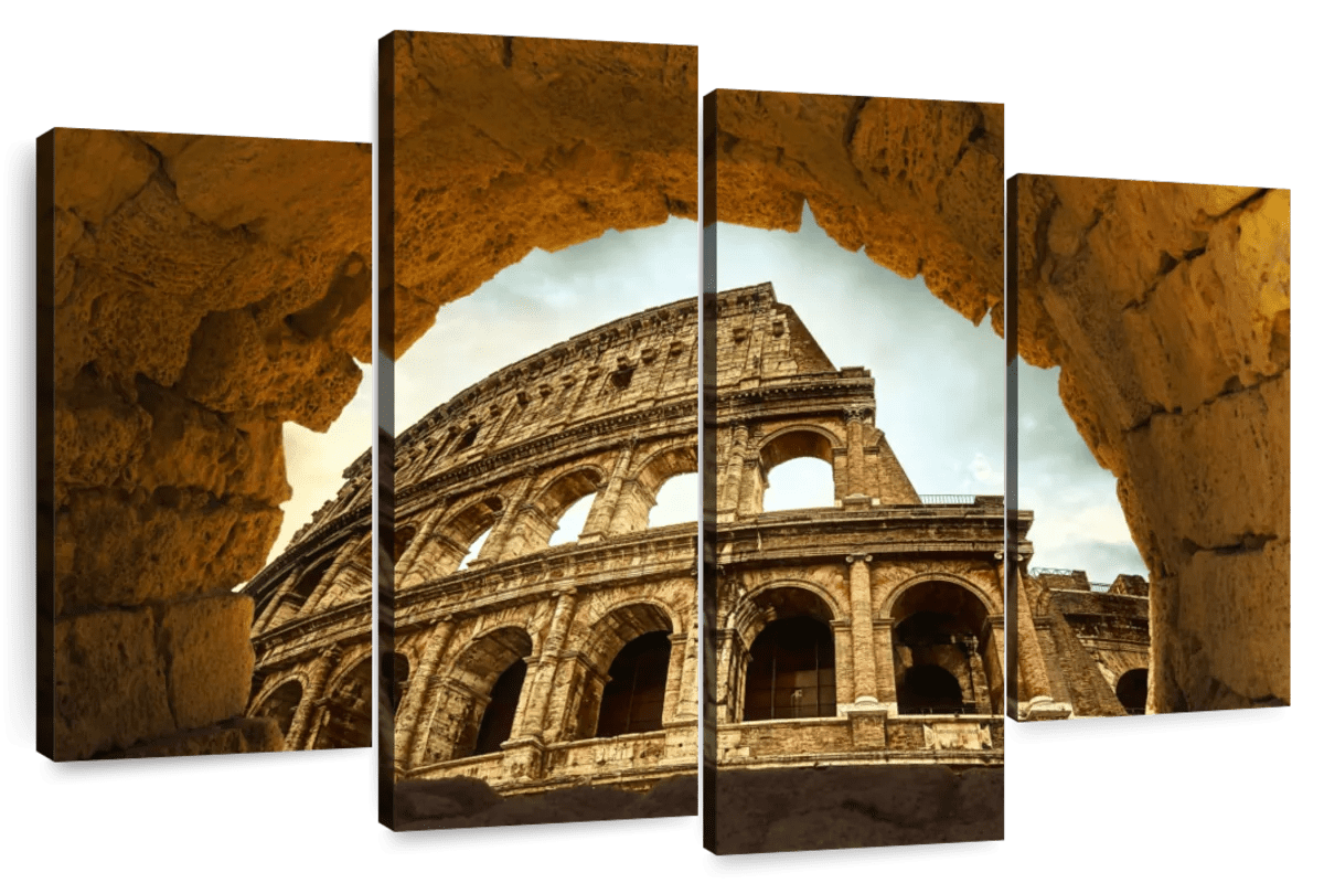 Elephant Stock Historic Colosseum In Rome Wall Art - Horizontal Multi ...
