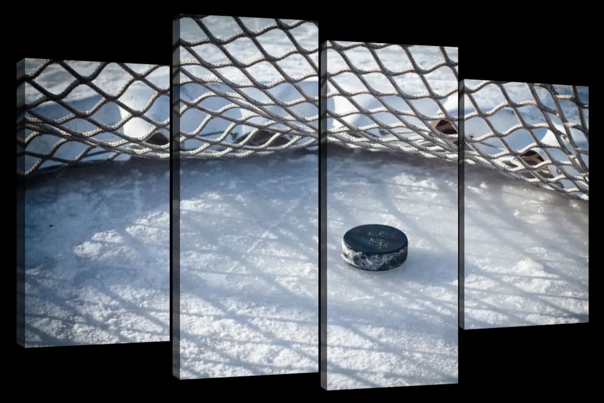 Elephant Stock Hockey Goal Wall Art - Horizontal Multi Panel Canvas - 4 ...