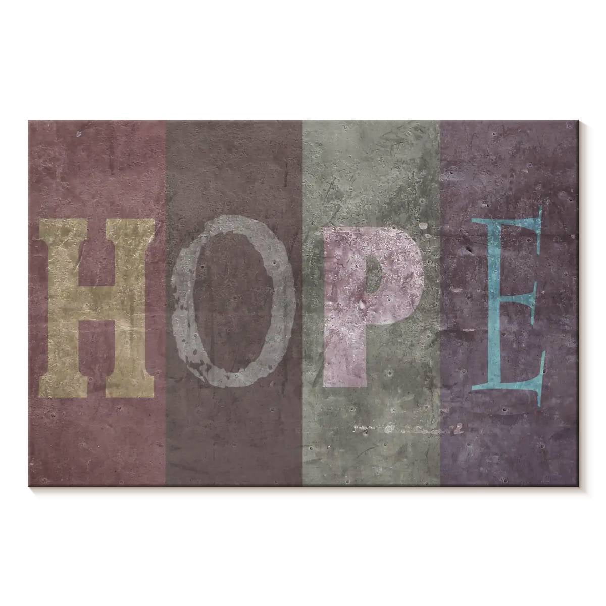 Elephant Stock Hope Typography Wall Sign Wall Art - Horizontal Canvas ...