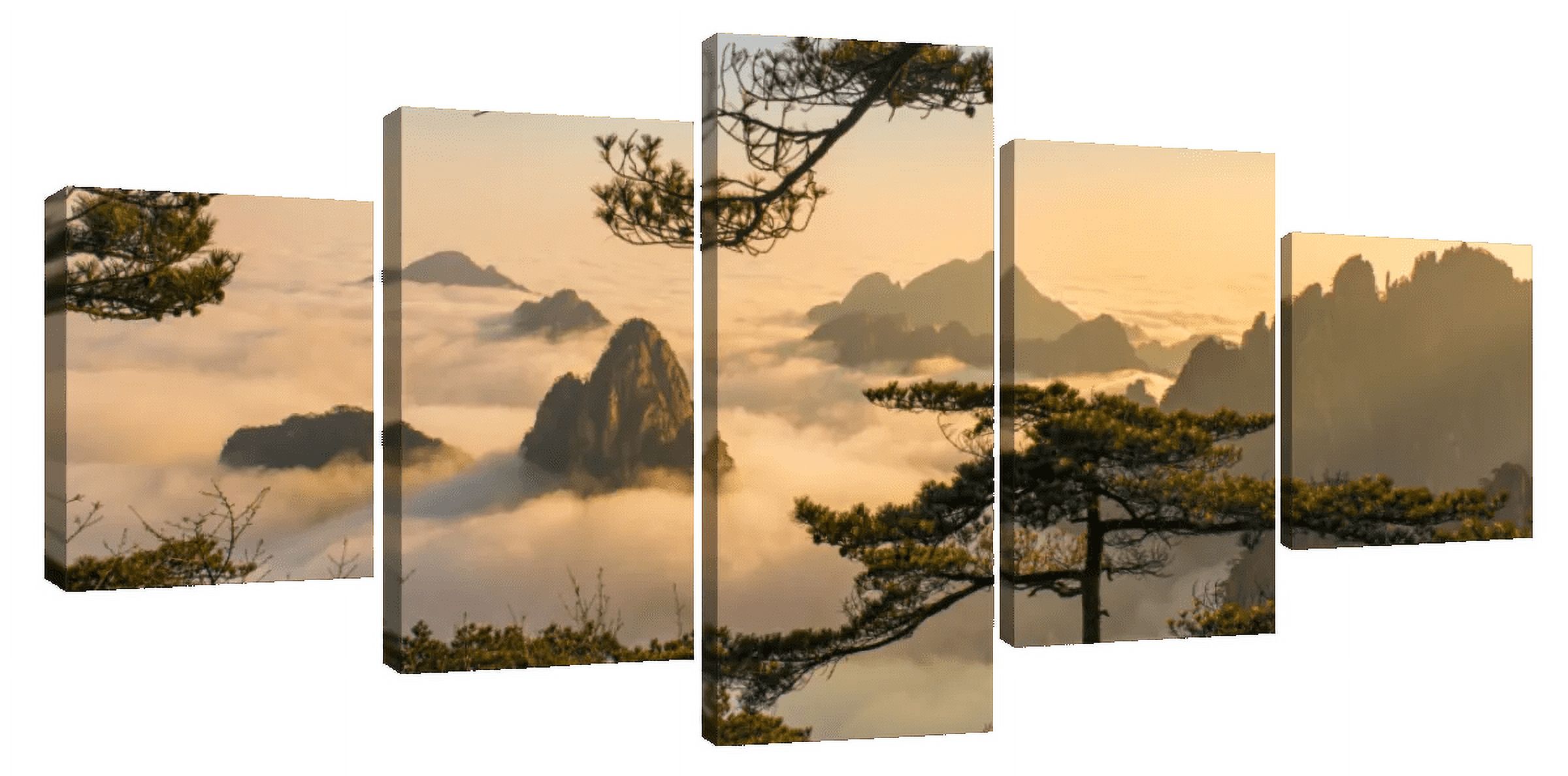 Elephant Stock Huangshan Mountain Scenery Wall Art - Horizontal Multi ...
