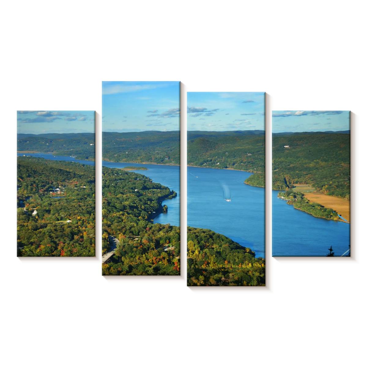 Elephant Stock Hudson River From Above Wall Art - Horizontal Multi ...