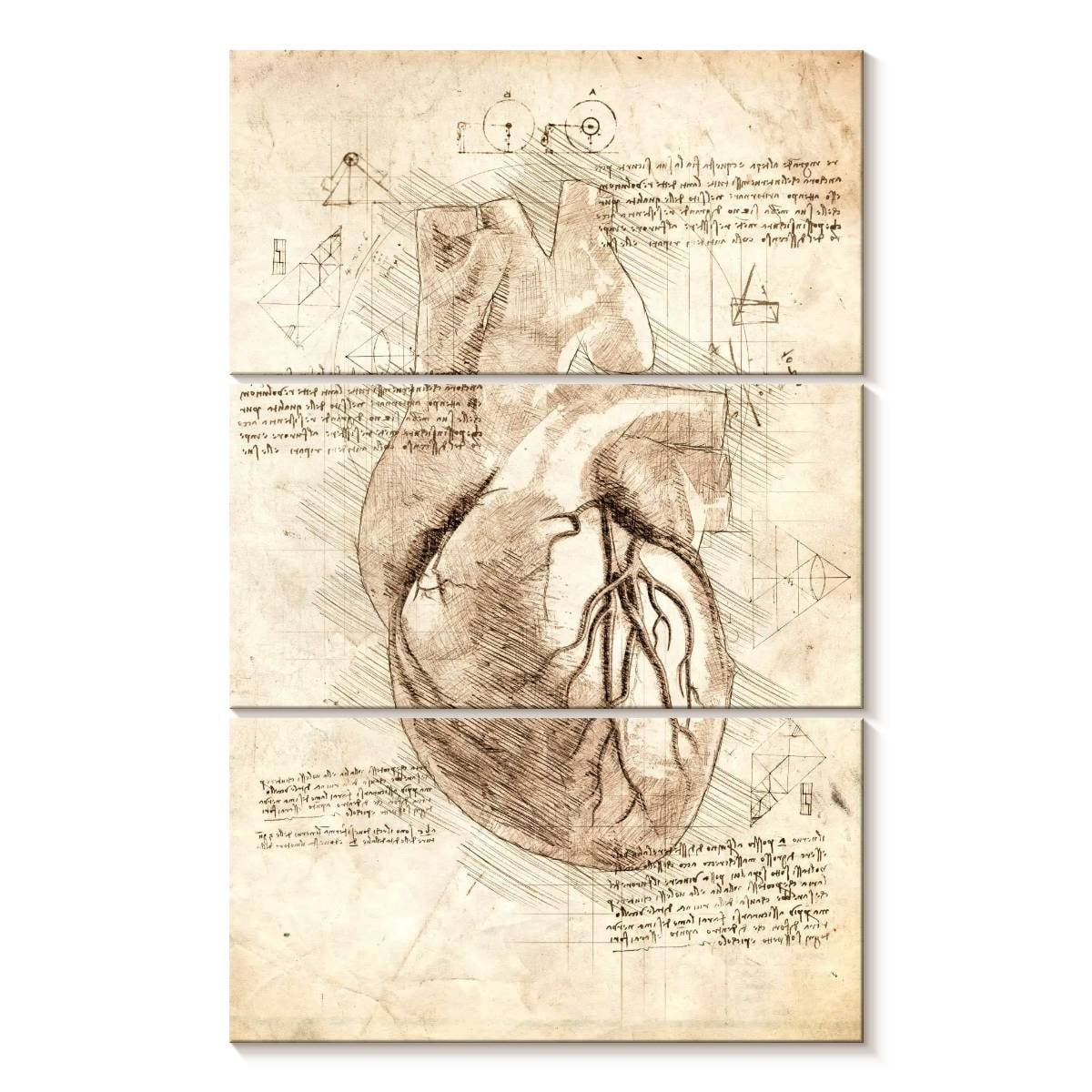 Elephant Stock Human Heart Wall Art - Vertical Multi Panel Canvas ...