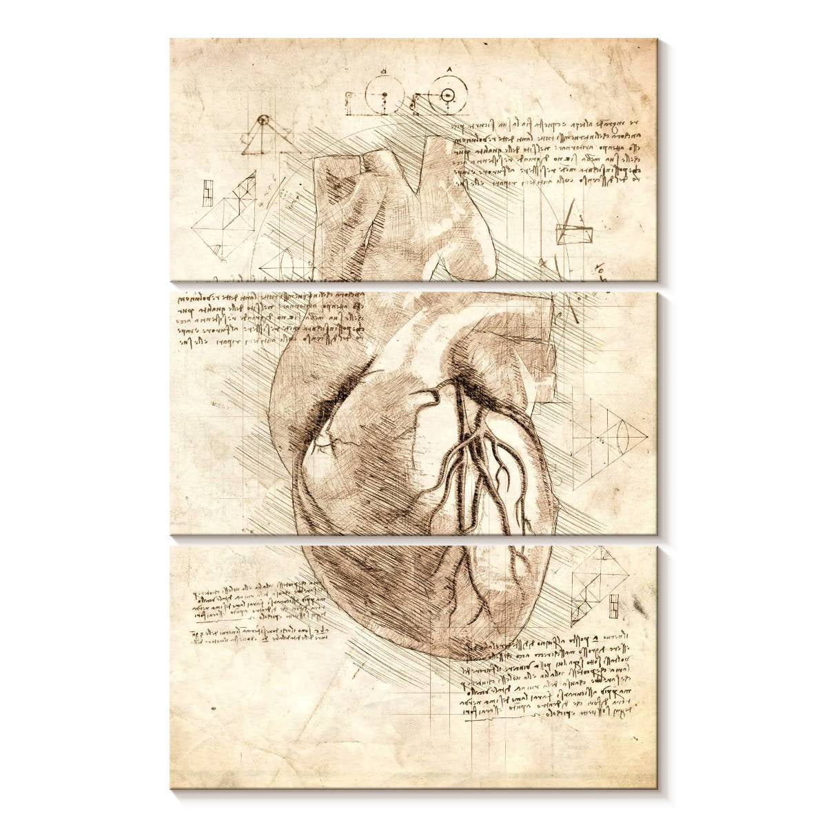 Elephant Stock Human Heart Wall Art - Vertical Multi Panel Canvas ...