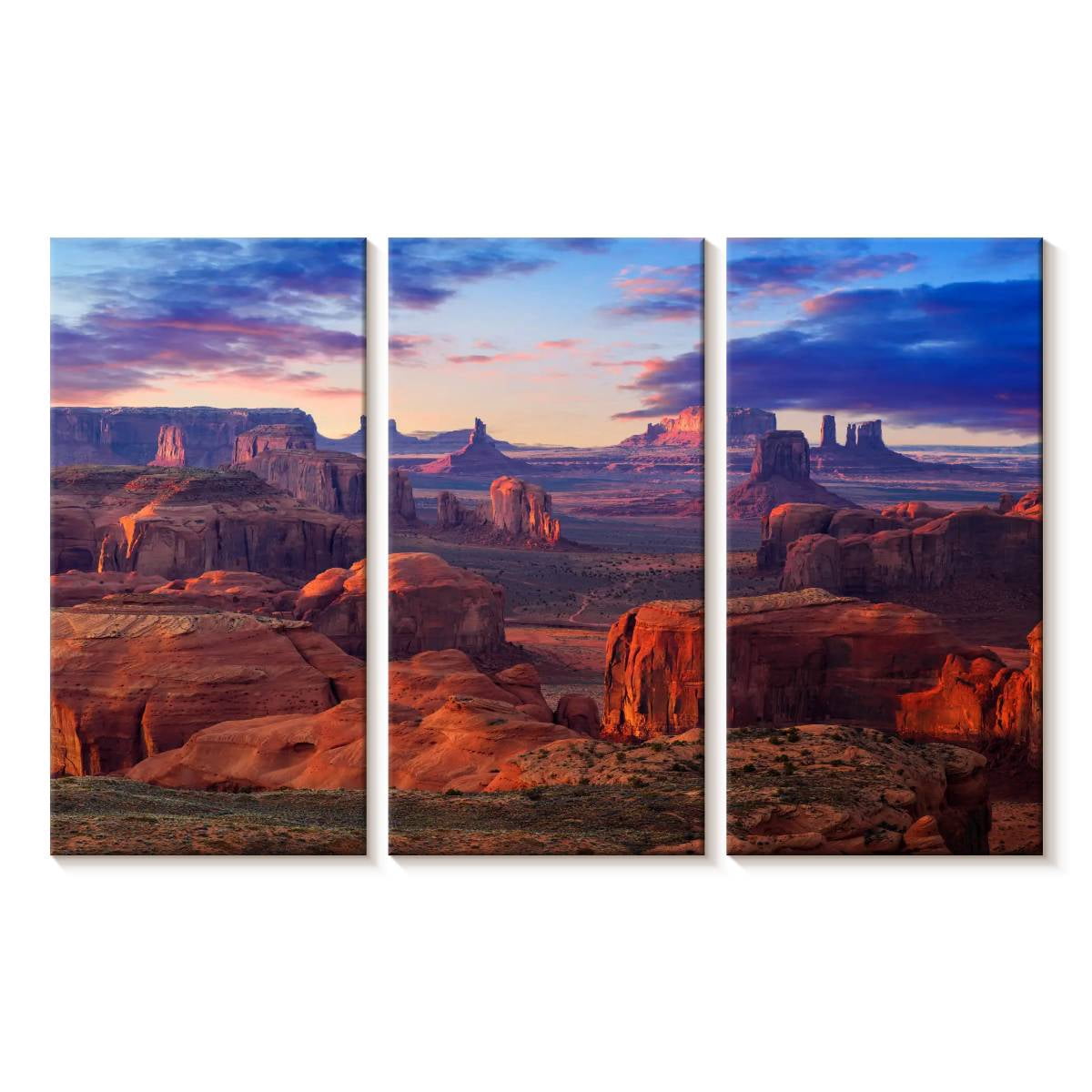 Elephant Stock Hunts Mesa Monument Valley Sunset Wall Art - Horizontal ...
