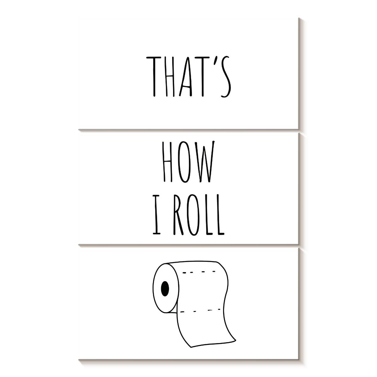 Elephant Stock How I Roll Pun Wall Art - Vertical Multi Panel Canvas ...