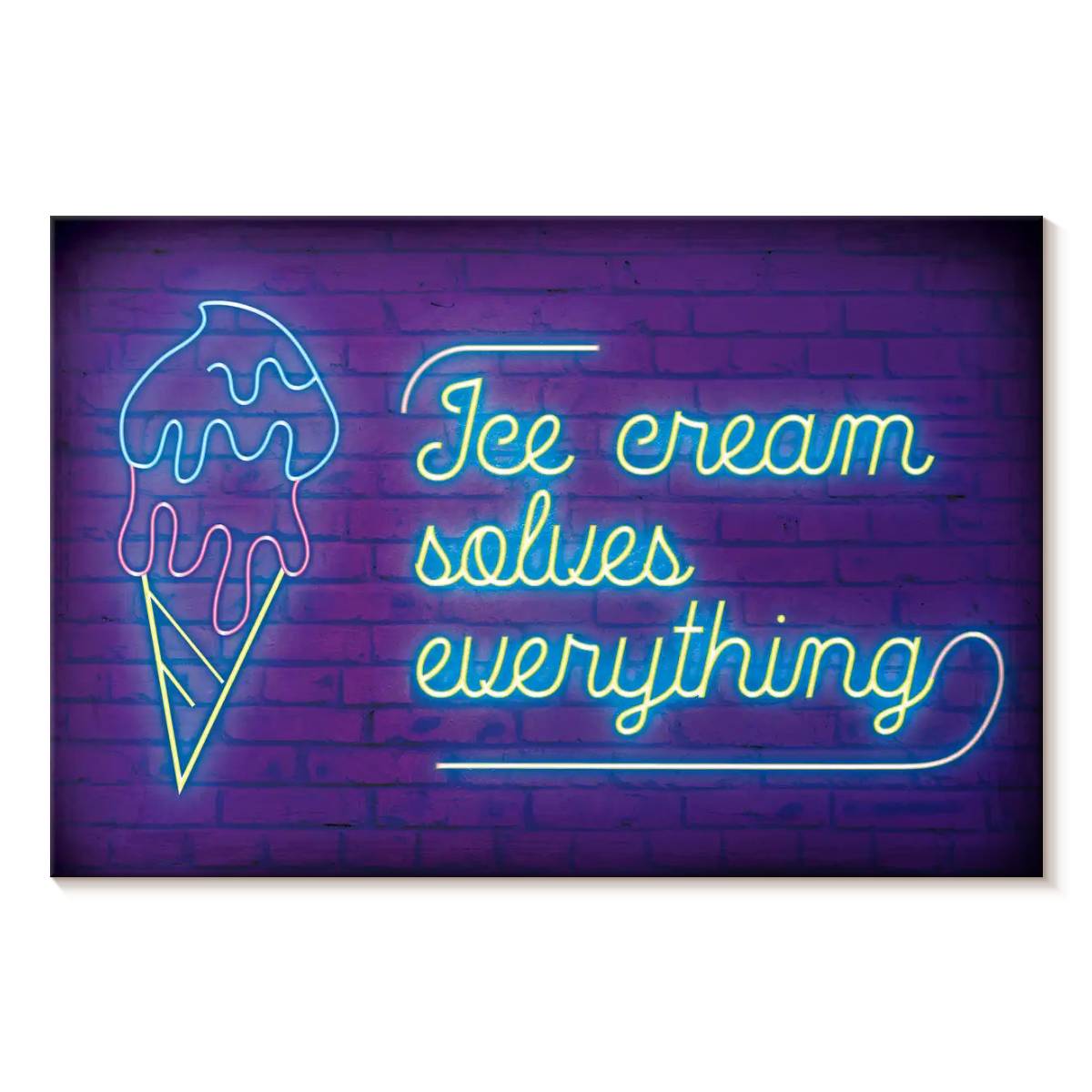 Elephant Stock Ice Cream Solves Everything Neon Wall Art - Horizontal ...