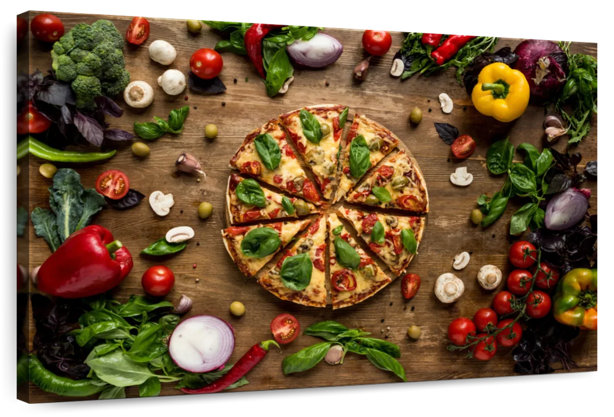 Elephant Stock Italian Pizza Slices Wall Art - Horizontal Canvas Wall ...