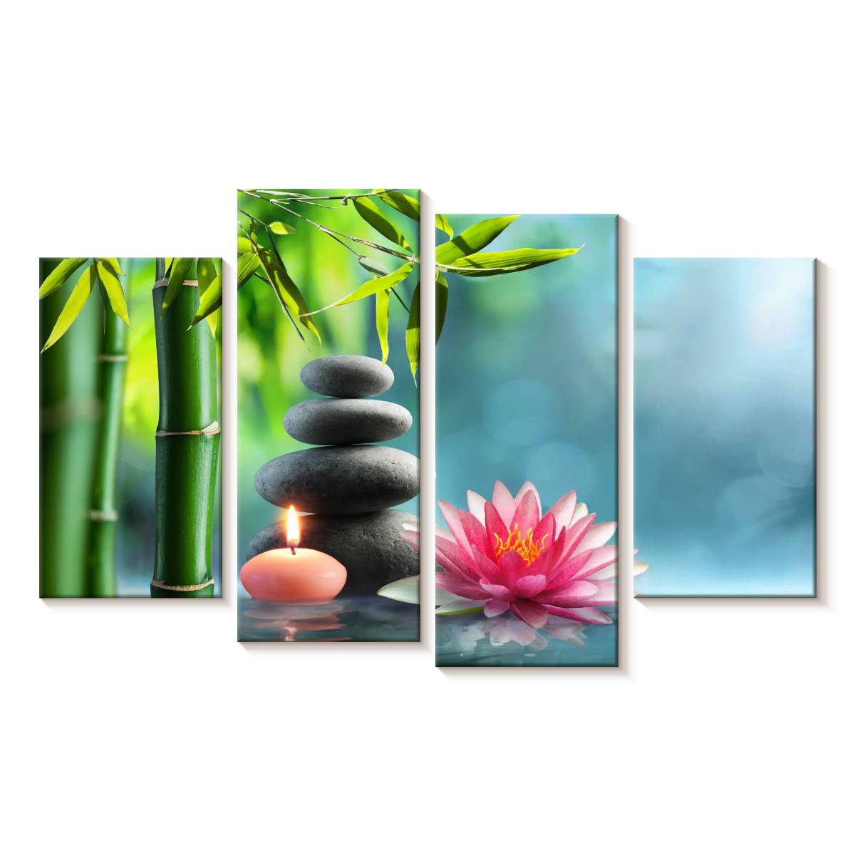 Elephant Stock Japanese Bamboo Spa Wall Art - Horizontal Multi Panel ...
