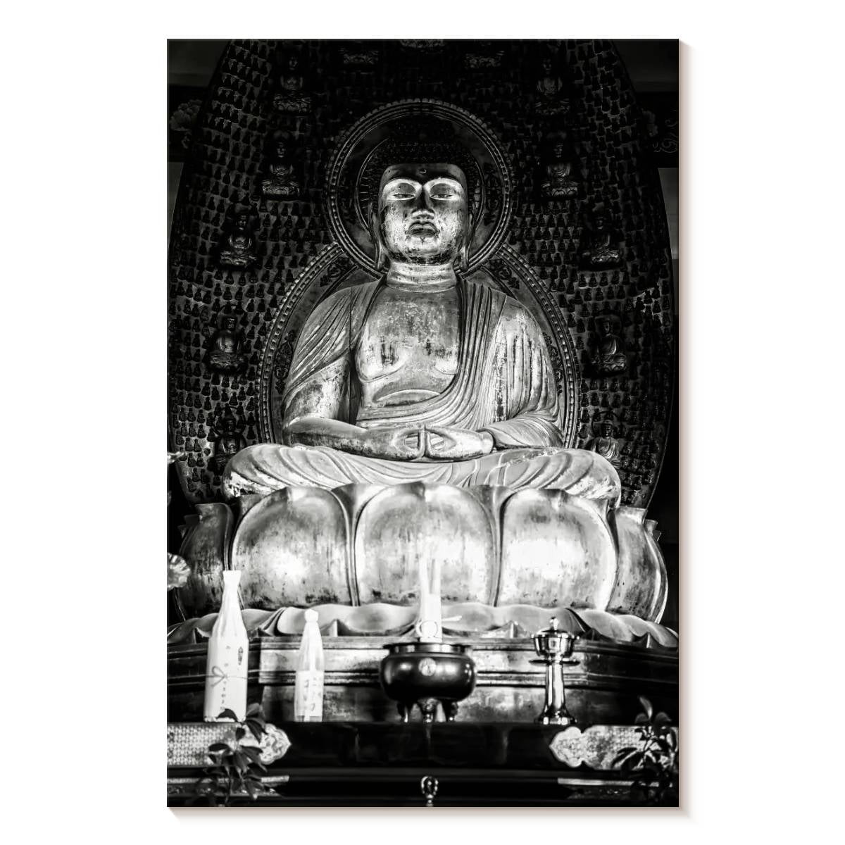 Elephant Stock Japanese Golden Buddha I Wall Art - Vertical Canvas Wall Art - Living Room Wall ...