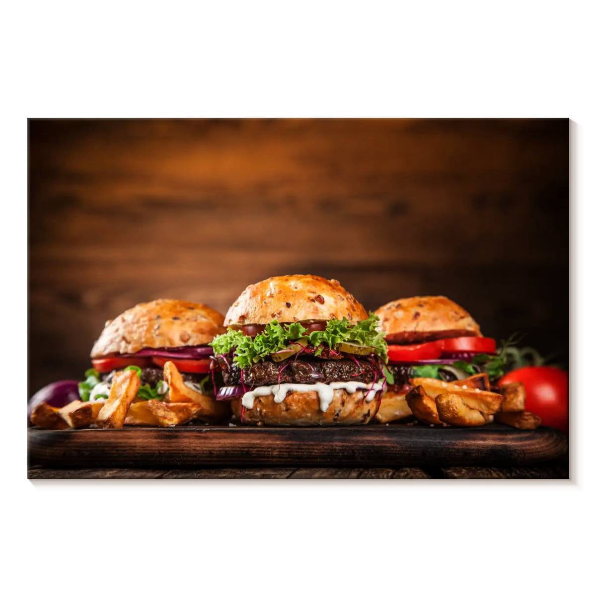 Elephant Stock Juicy Burgers Wall Art - Horizontal Canvas Wall Art ...