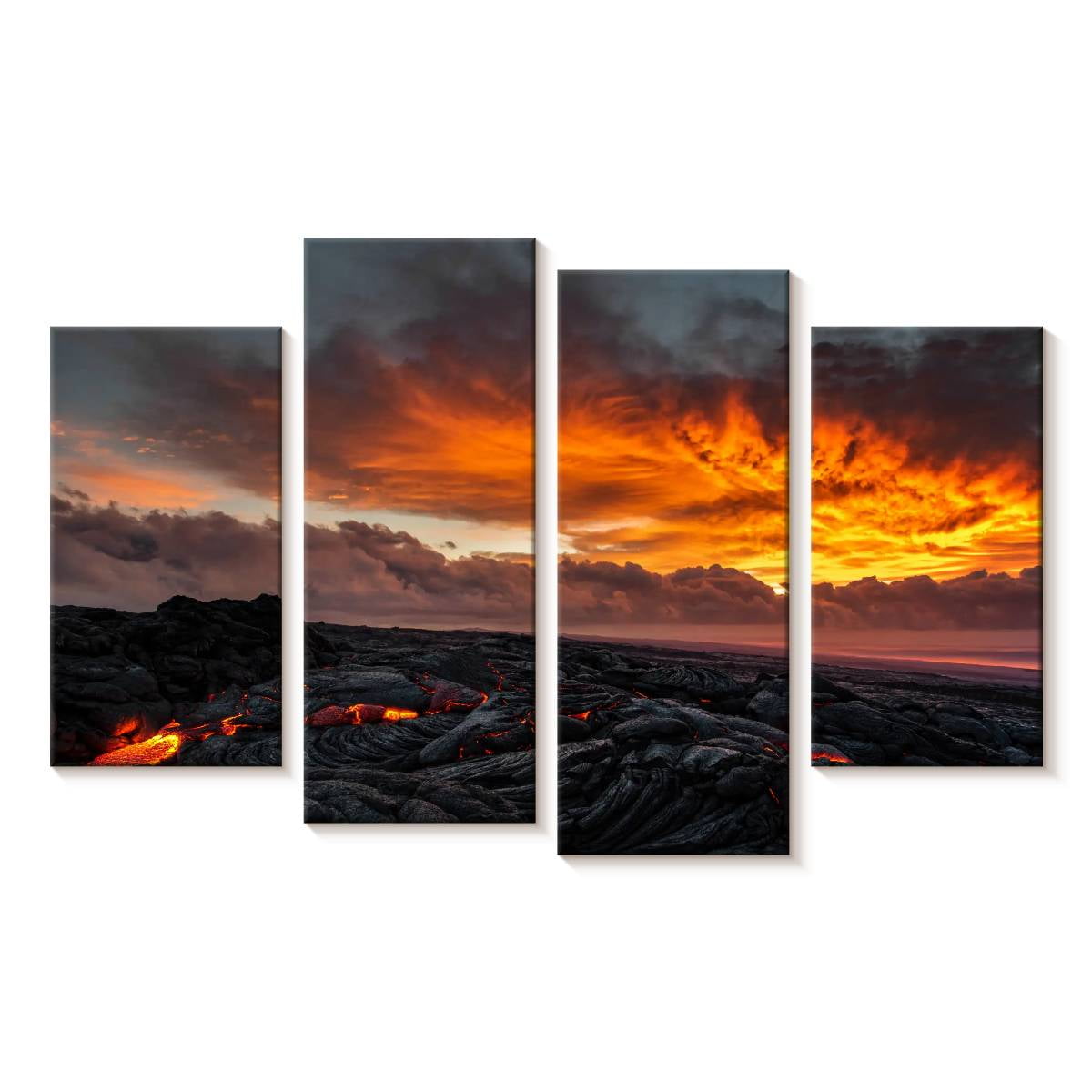 Elephant Stock Kilauea Volcano Sunrise Wall Art - Horizontal Multi ...