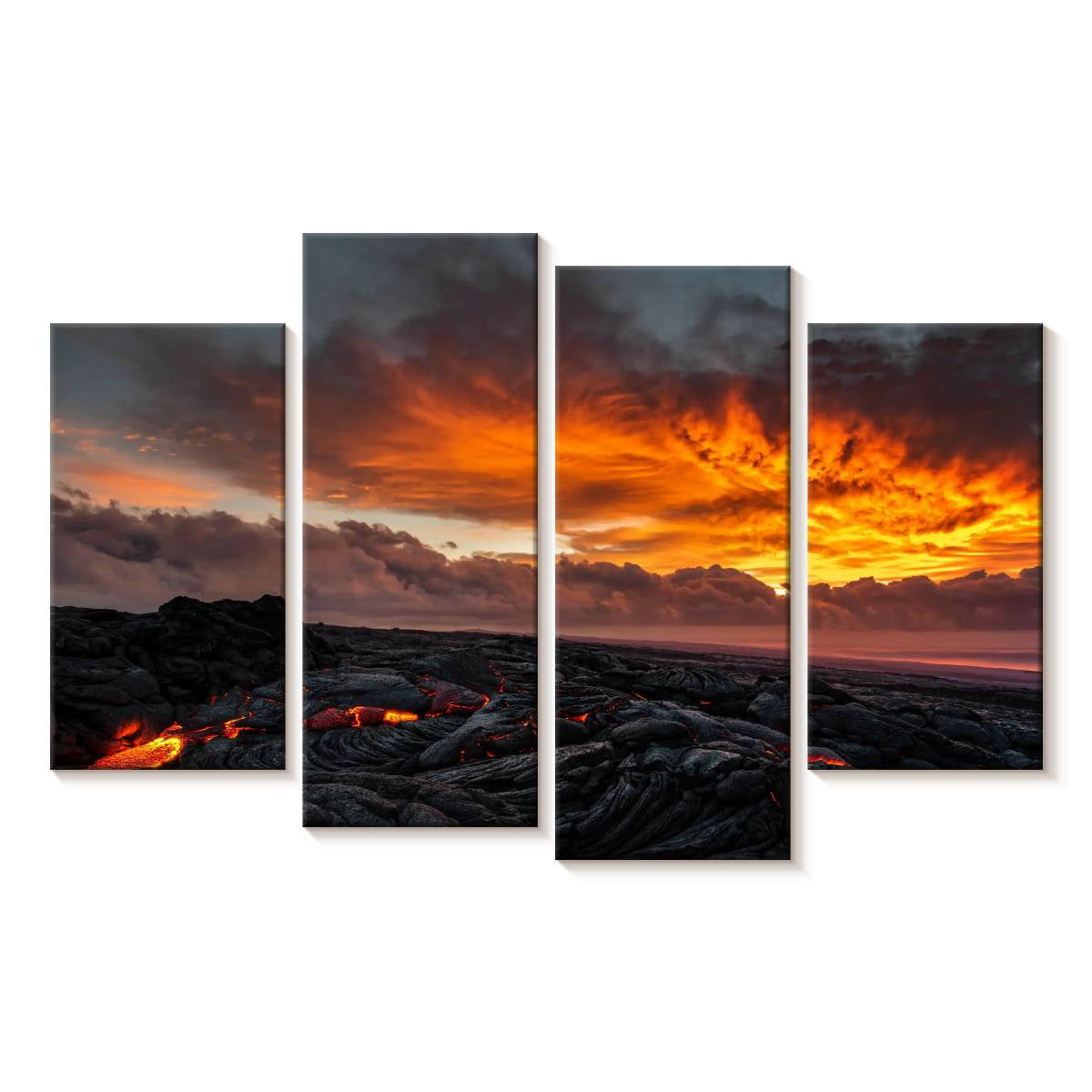 Elephant Stock Kilauea Volcano Sunrise Wall Art - Horizontal Multi ...