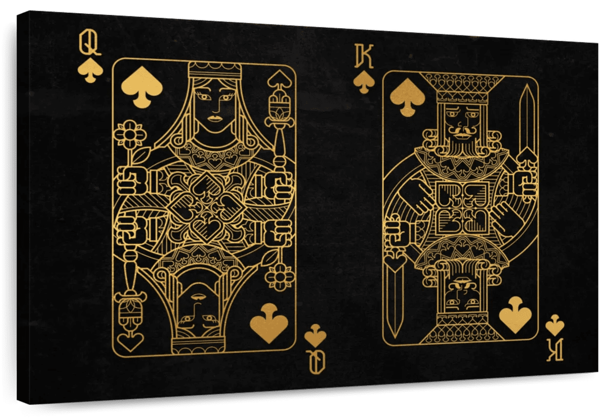 Elephant Stock King And Queen Of Spades Wall Art - Horizontal Canvas ...