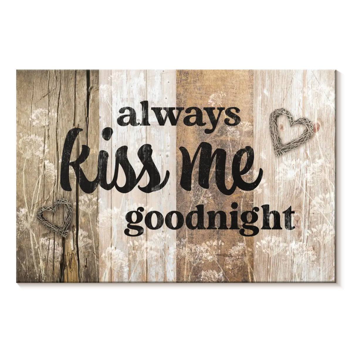 Elephant Stock Kiss Me Goodnight Typography Wall Sign Wall Art ...