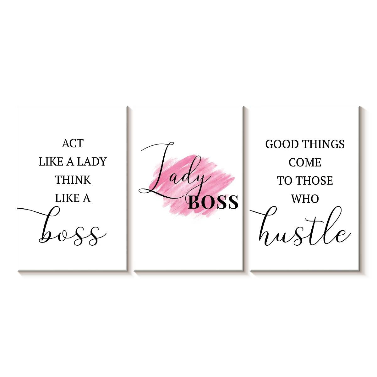 Elephant Stock Lady Boss Inspirational Quote Wall Art - Horizontal ...