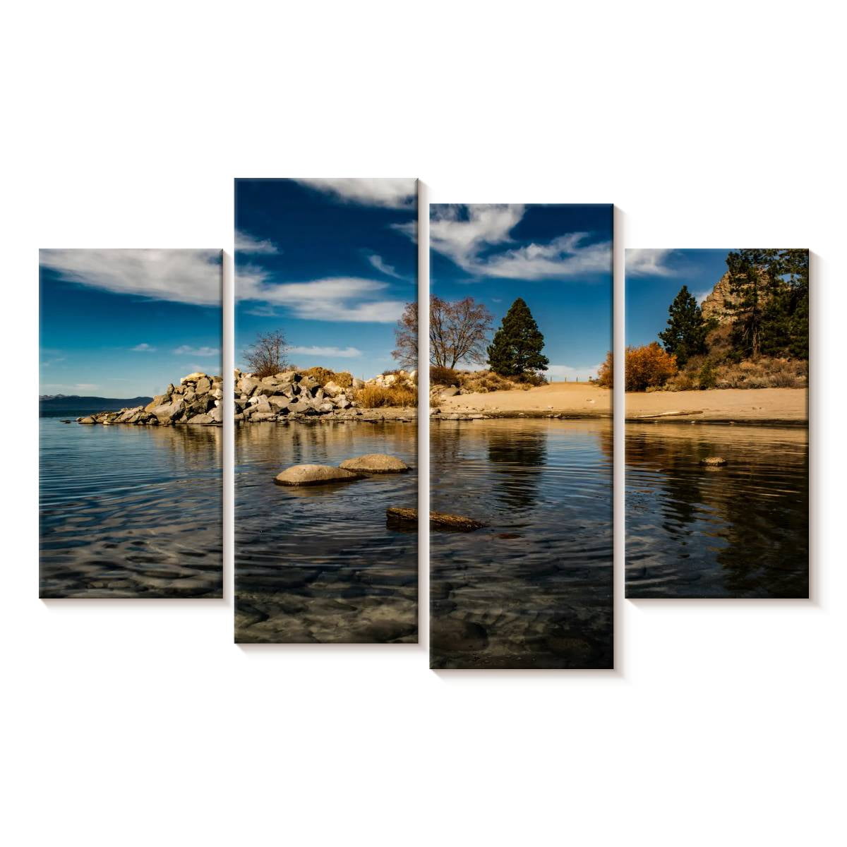 Elephant Stock Lake Tahoe Panorama Wall Art - Horizontal Multi Panel ...