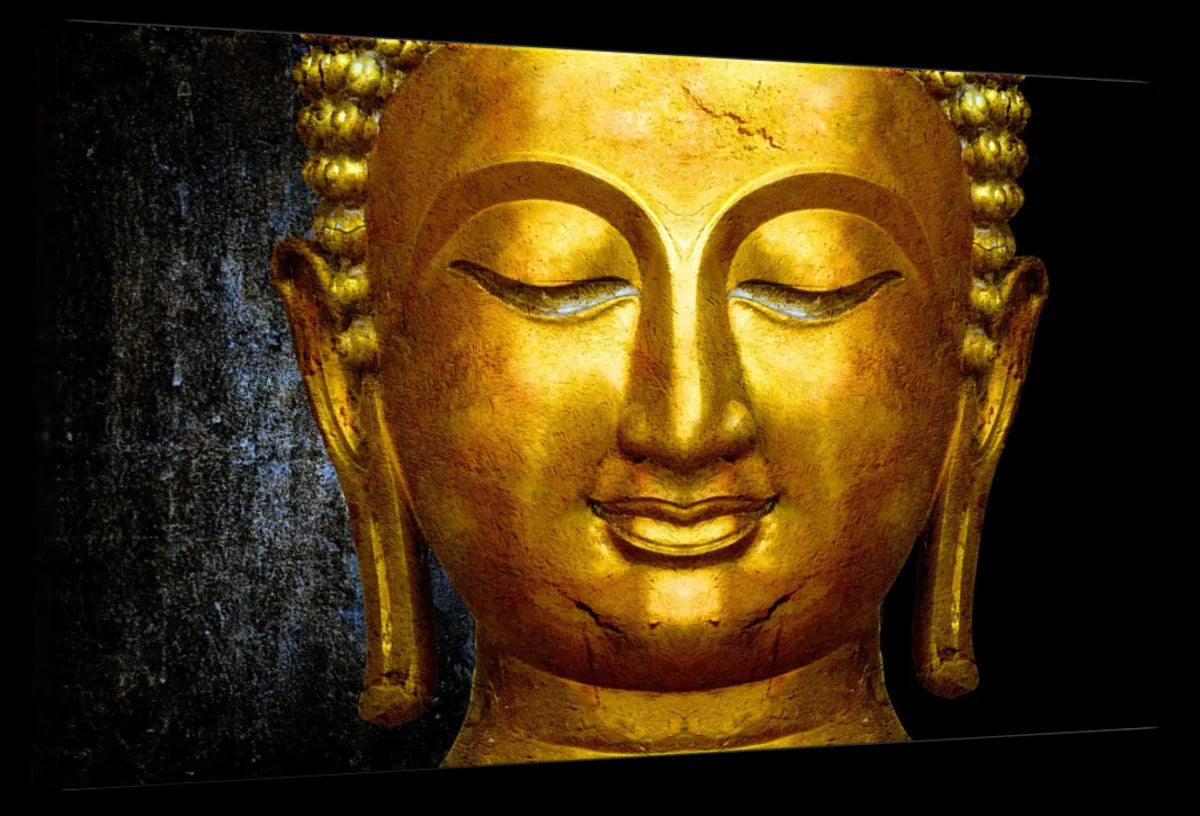 Elephant Stock Large Buddha Face Wall Art - Horizontal Canvas Wall Art ...