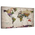 Elephant Stock Leave A Trail Push Pin World Travel Map Wall Art - Map ...