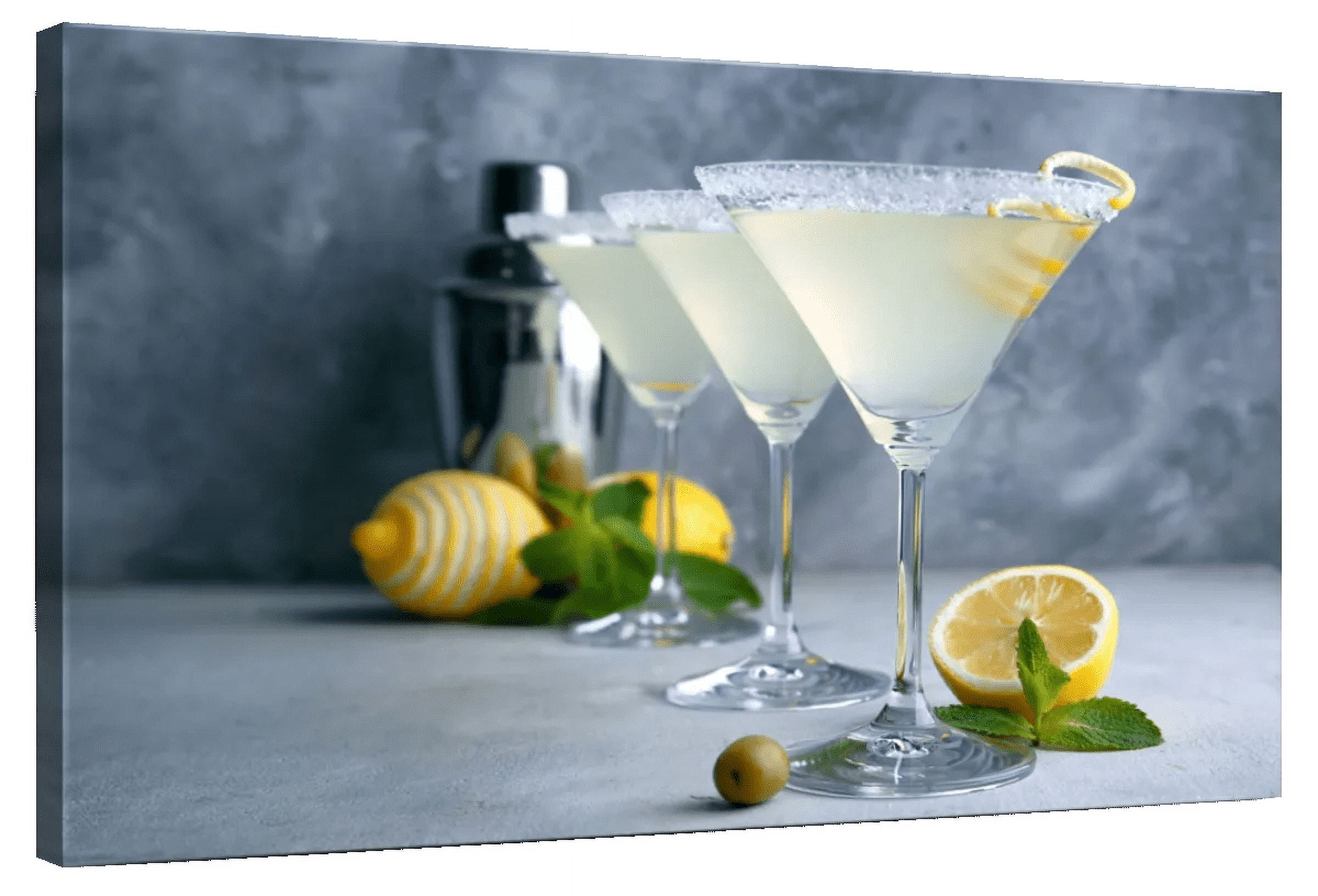 Elephant Stock Lemon Drop Martini Cocktails Wall Art - Horizontal ...
