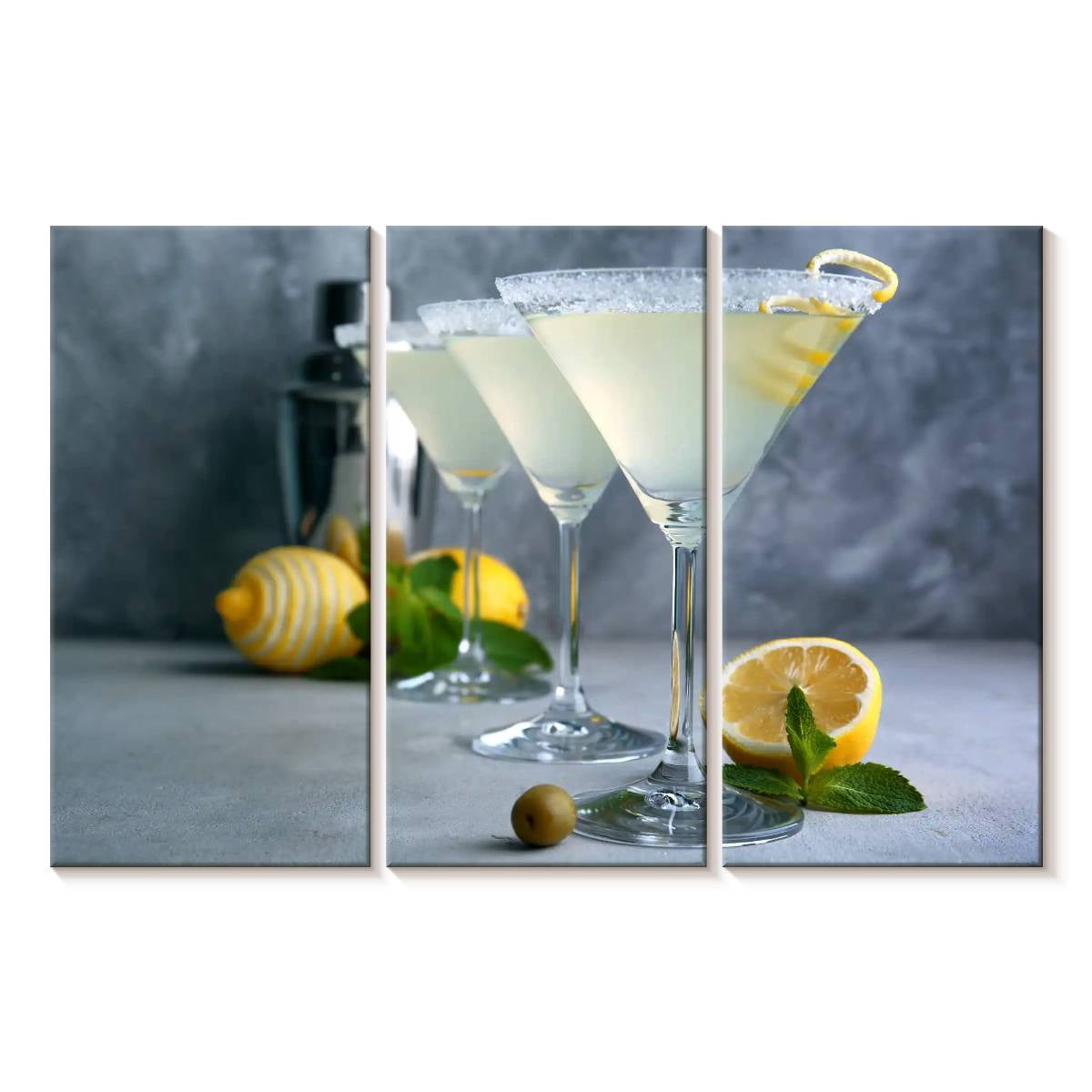 Elephant Stock Lemon Drop Martini Cocktails Wall Art - Horizontal Multi ...