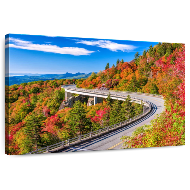 Elephant Stock Linn Cove Viaduct Road Wall Art - Horizontal Canvas Wall ...