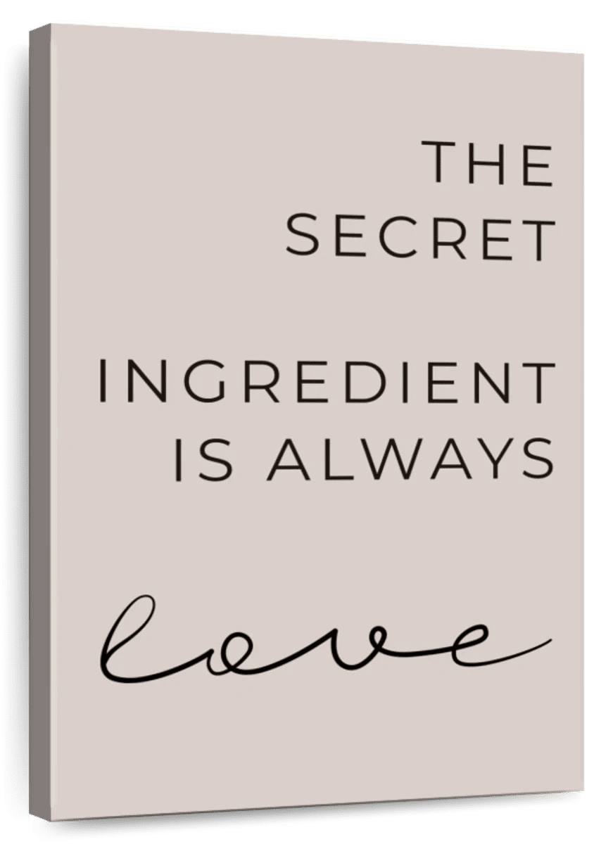 Elephant Stock Love Ingredient Typography Wall Sign Wall Art - Vertical ...