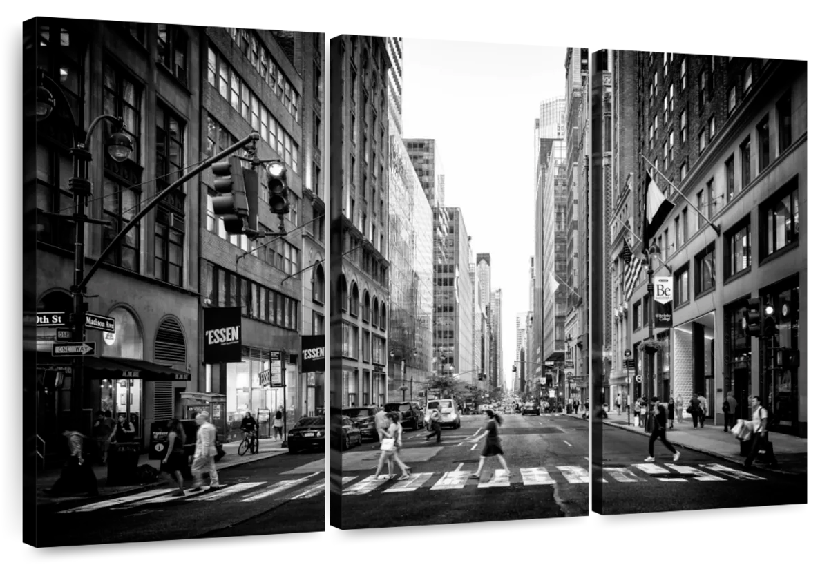 Elephant Stock Madison Avenue Wall Art - Horizontal Multi Panel Canvas ...