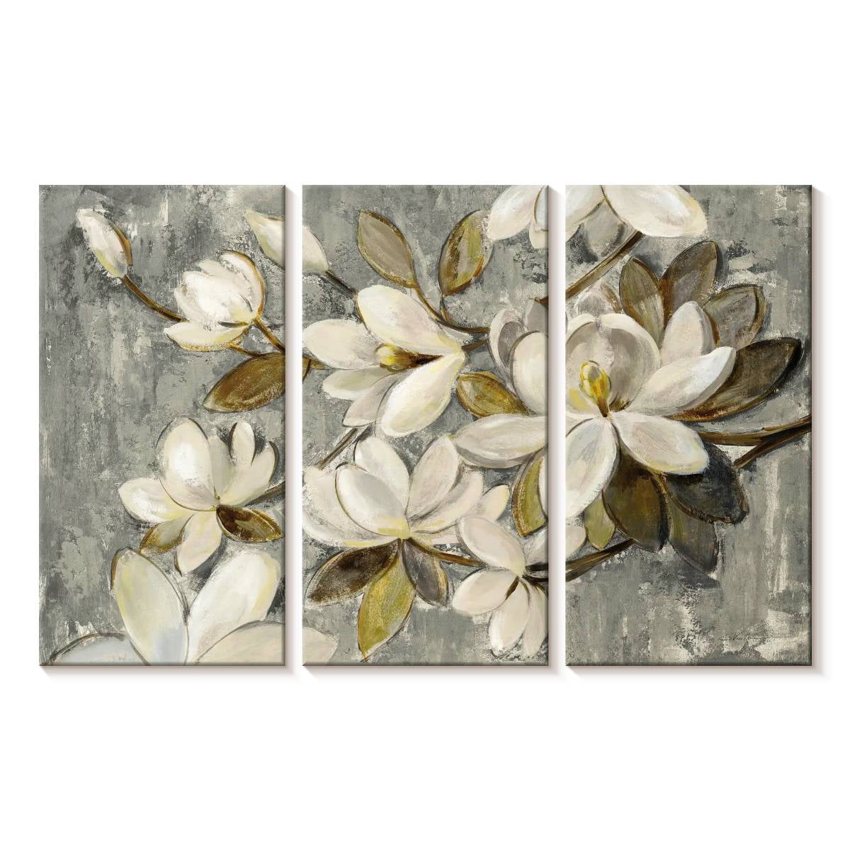 Elephant Stock Magnolia Simplicity Neutral Gray Wall Art - Living Room ...