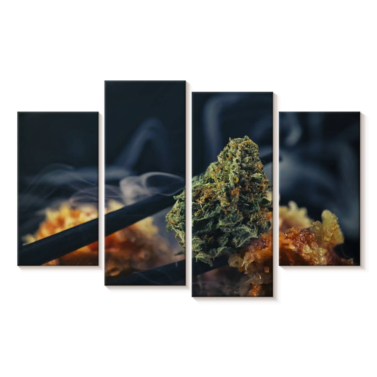 Elephant Stock Marijuana Smoke Wall Art - Horizontal Multi Panel Canvas ...