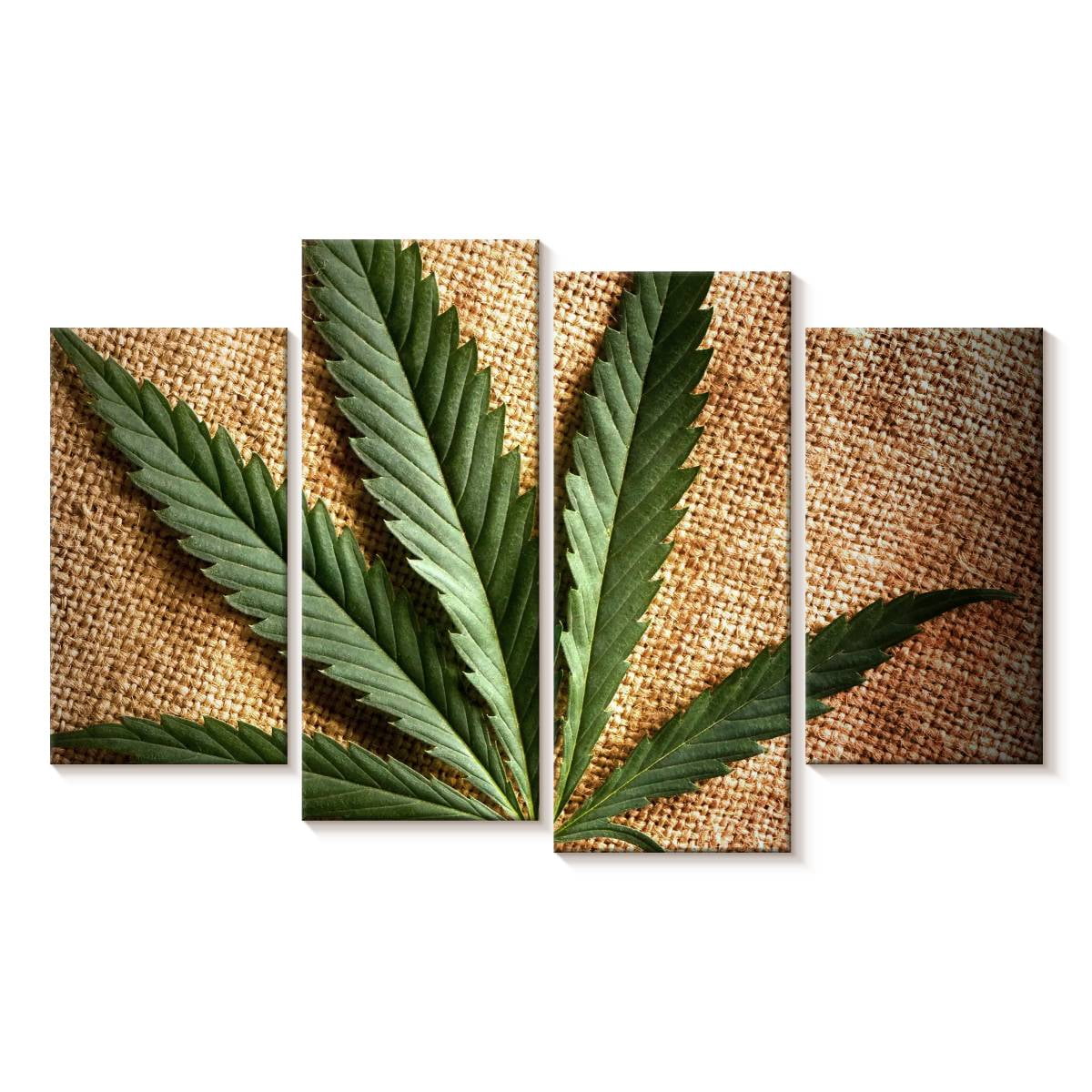 Elephant Stock Marijuana On Wood Wall Art - Horizontal Multi Panel ...