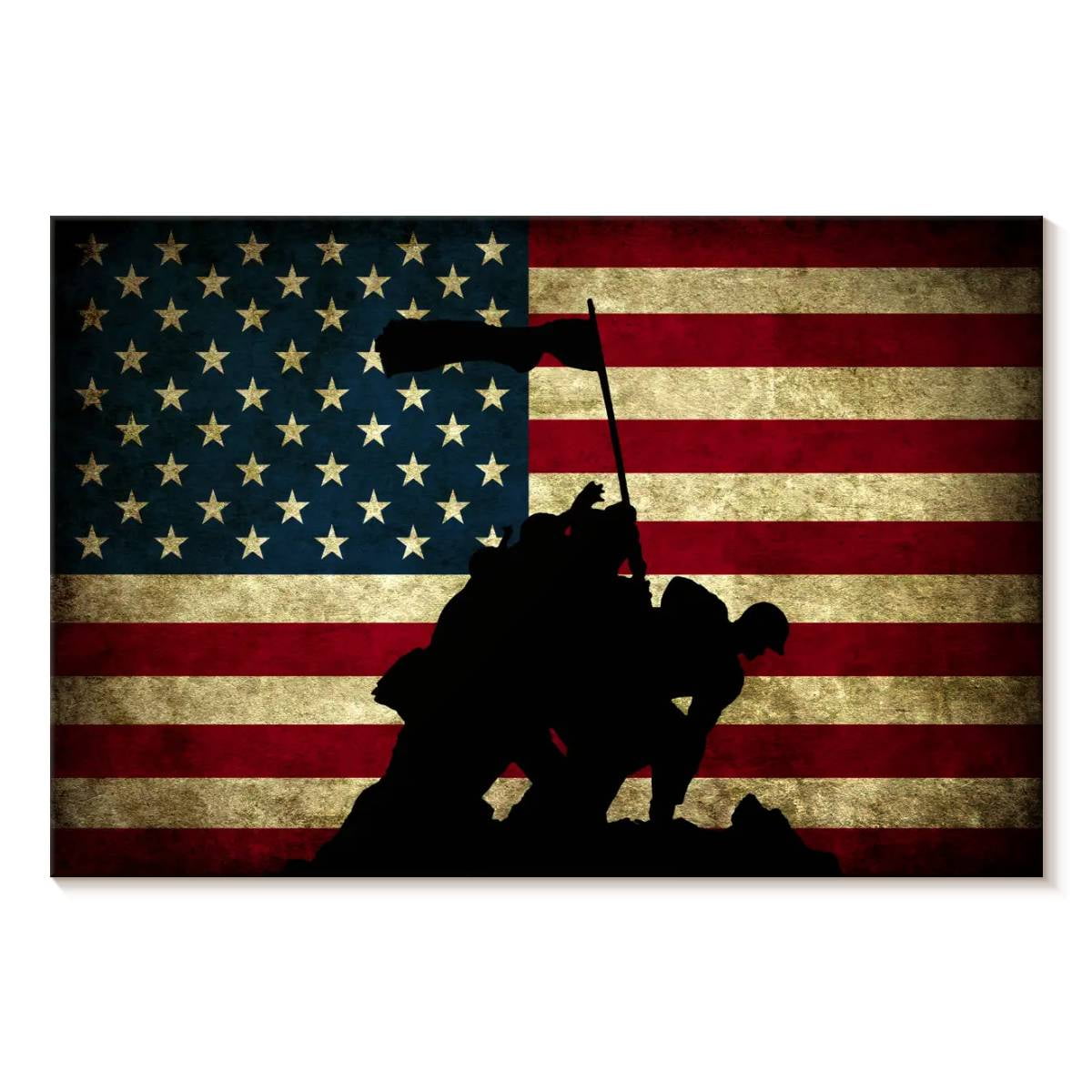 Elephant Stock Memorial Day Usa Flag Wall Art - Horizontal Canvas Wall ...