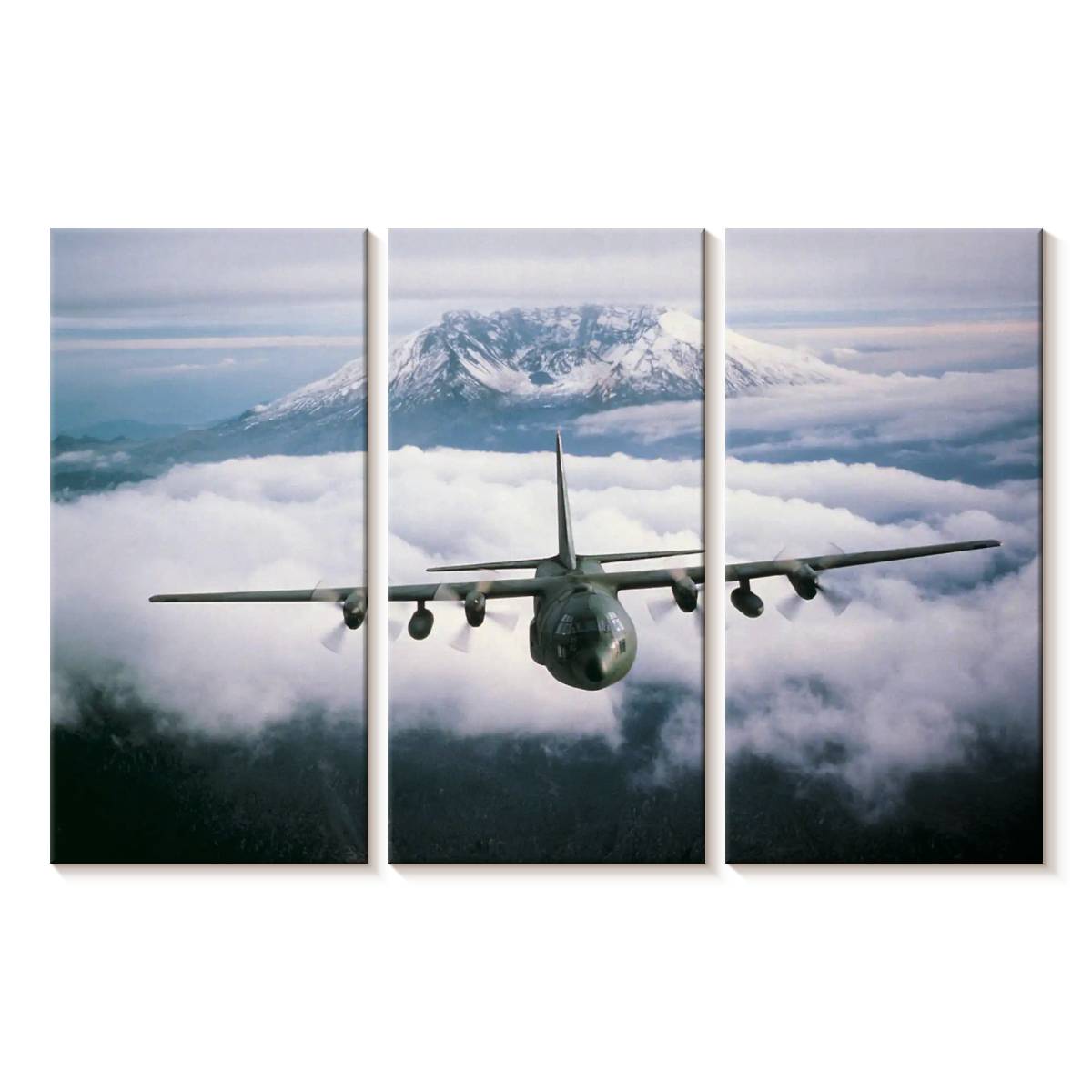 Elephant Stock Military Plane Wall Art - Horizontal Multi Panel Canvas ...