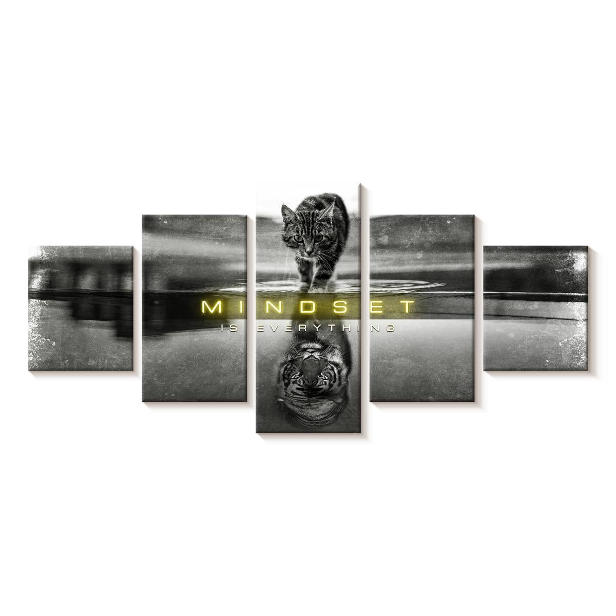 Elephant Stock Mindset Is Everything Inspirational Quote Wall Art ...