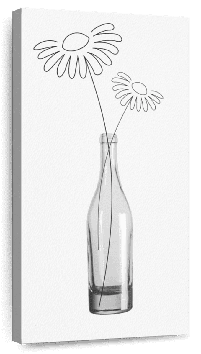 Elephant Stock Minimal Flowers Wall Art - Floral And Botanical Canvas ...