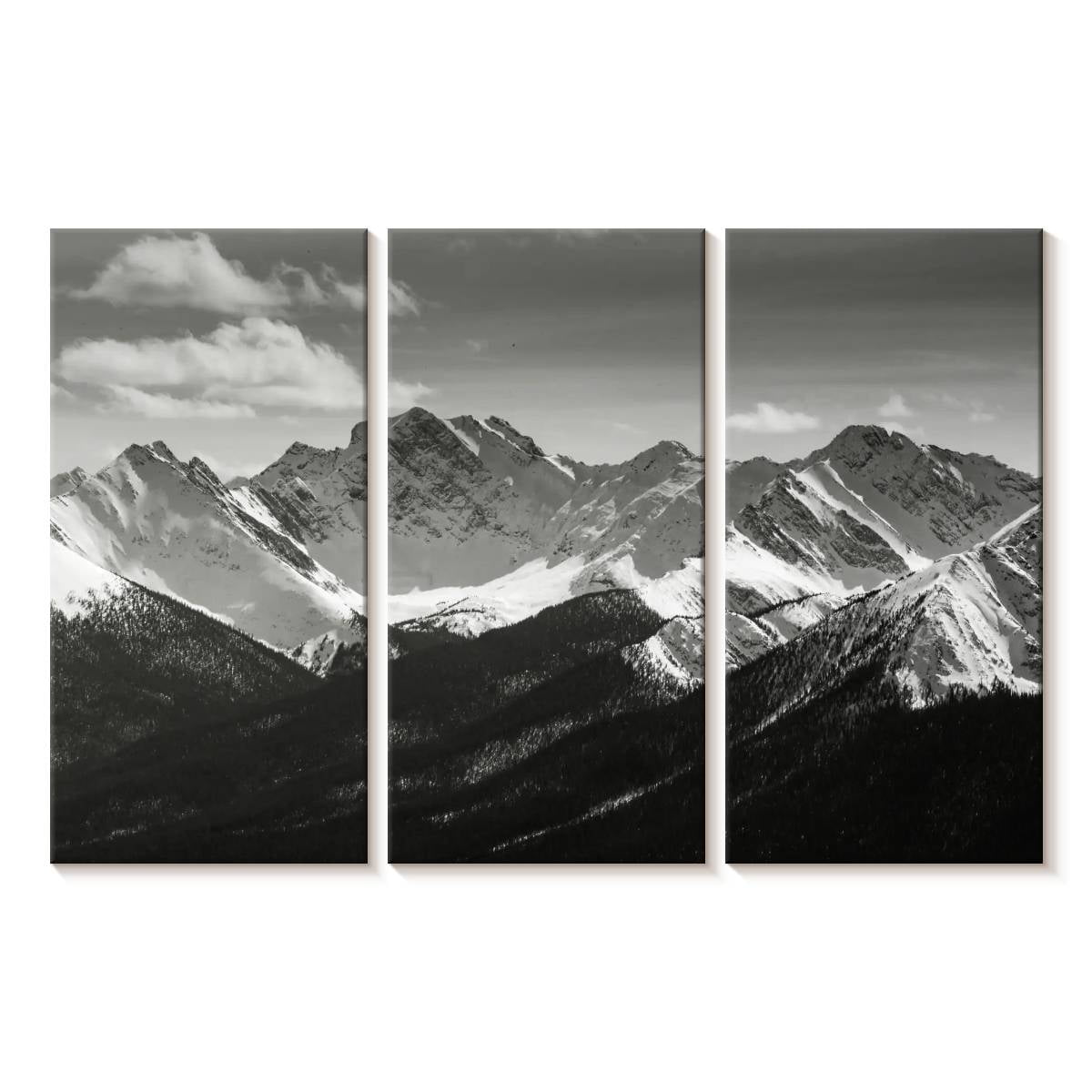 Elephant Stock Monochrome Rocky Mountains Wall Art - Horizontal Multi ...