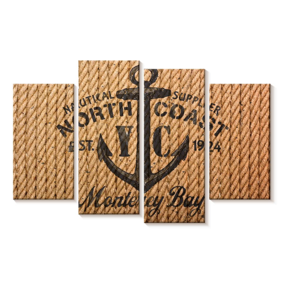 Elephant Stock Monterey Bay Wall Sign Wall Art - Horizontal Multi Panel ...