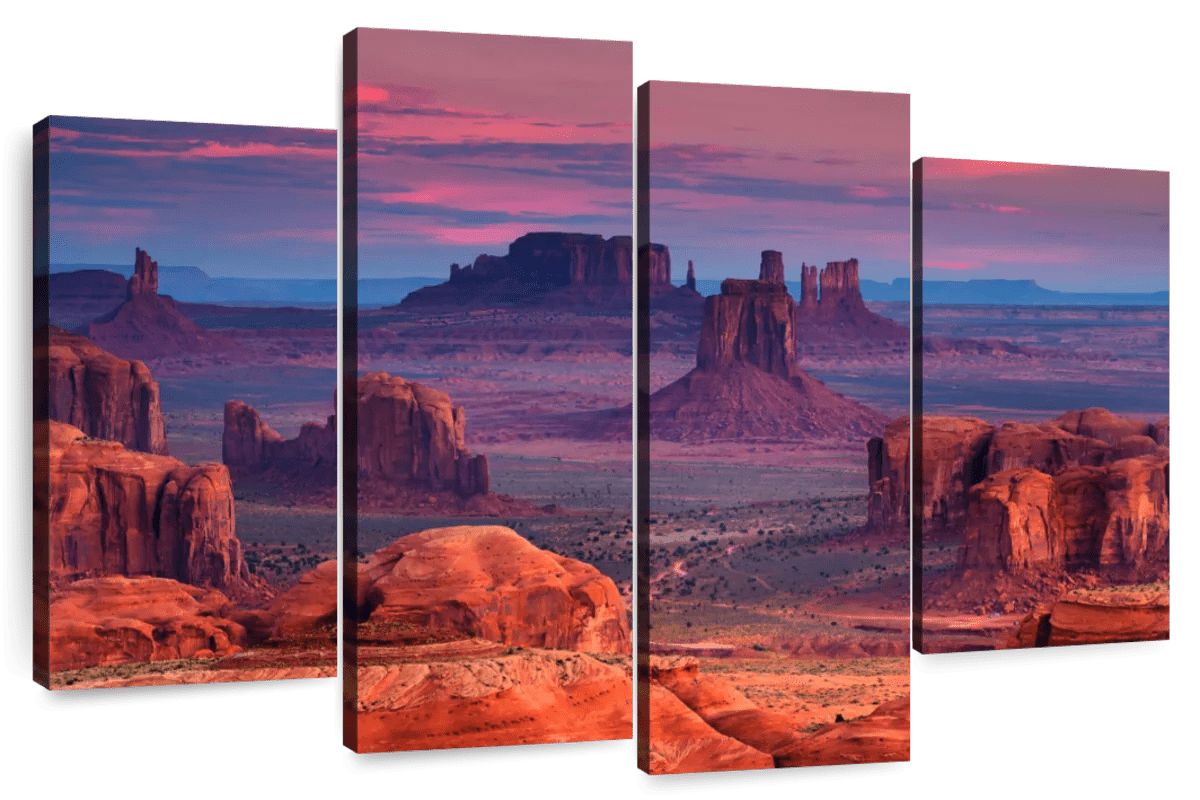 Elephant Stock Monument Valley Desert Landscape Wall Art - Horizontal ...