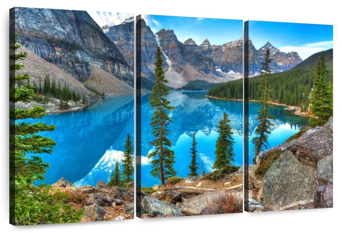 Elephant Stock Moraine In Banff Wall Art - Horizontal Multi Panel ...