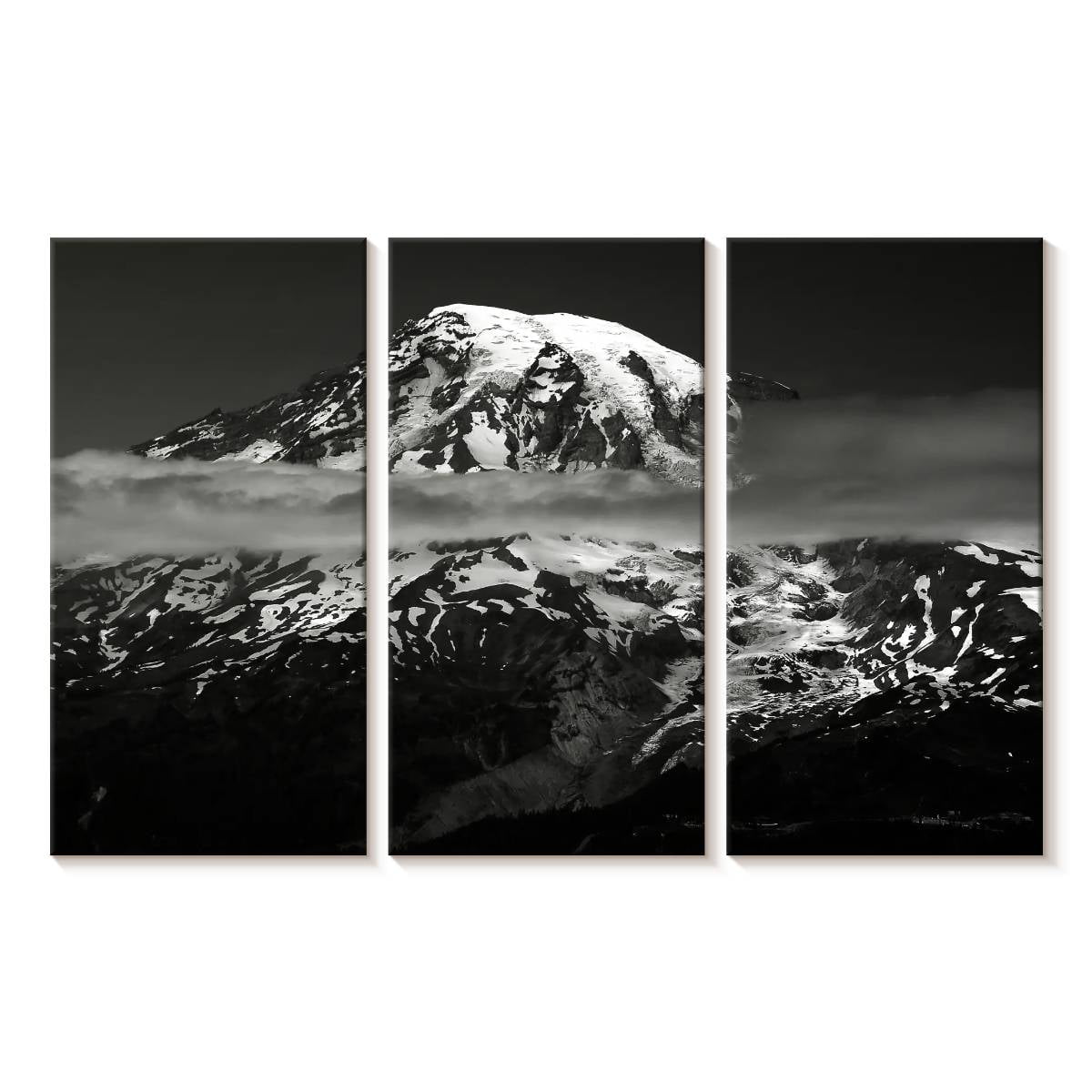 Elephant Stock Mount Rainier Nightfall Wall Art - Horizontal Multi ...