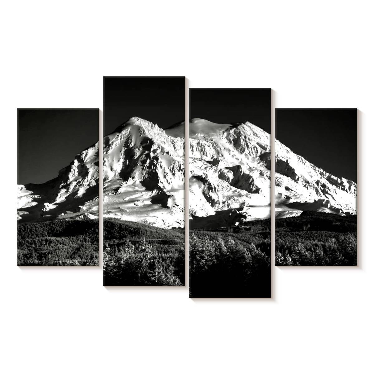 Elephant Stock Mount Shasta Monochrome Wall Art - Horizontal Multi ...