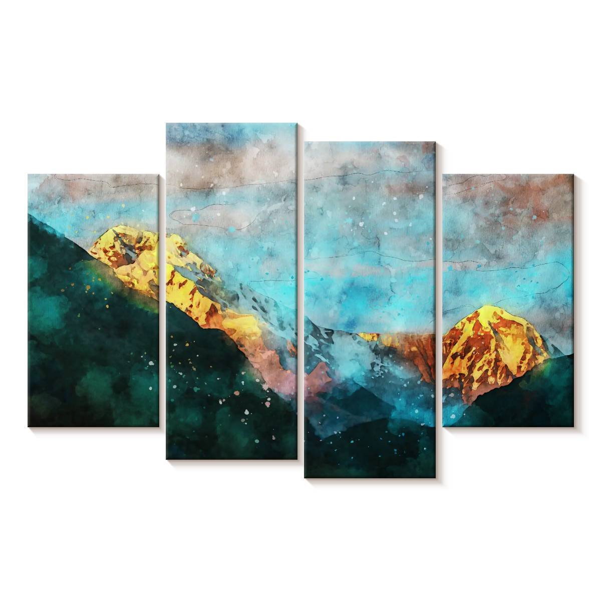 Elephant Stock Mountain Abstract Landscape Wall Art - Horizontal Multi ...