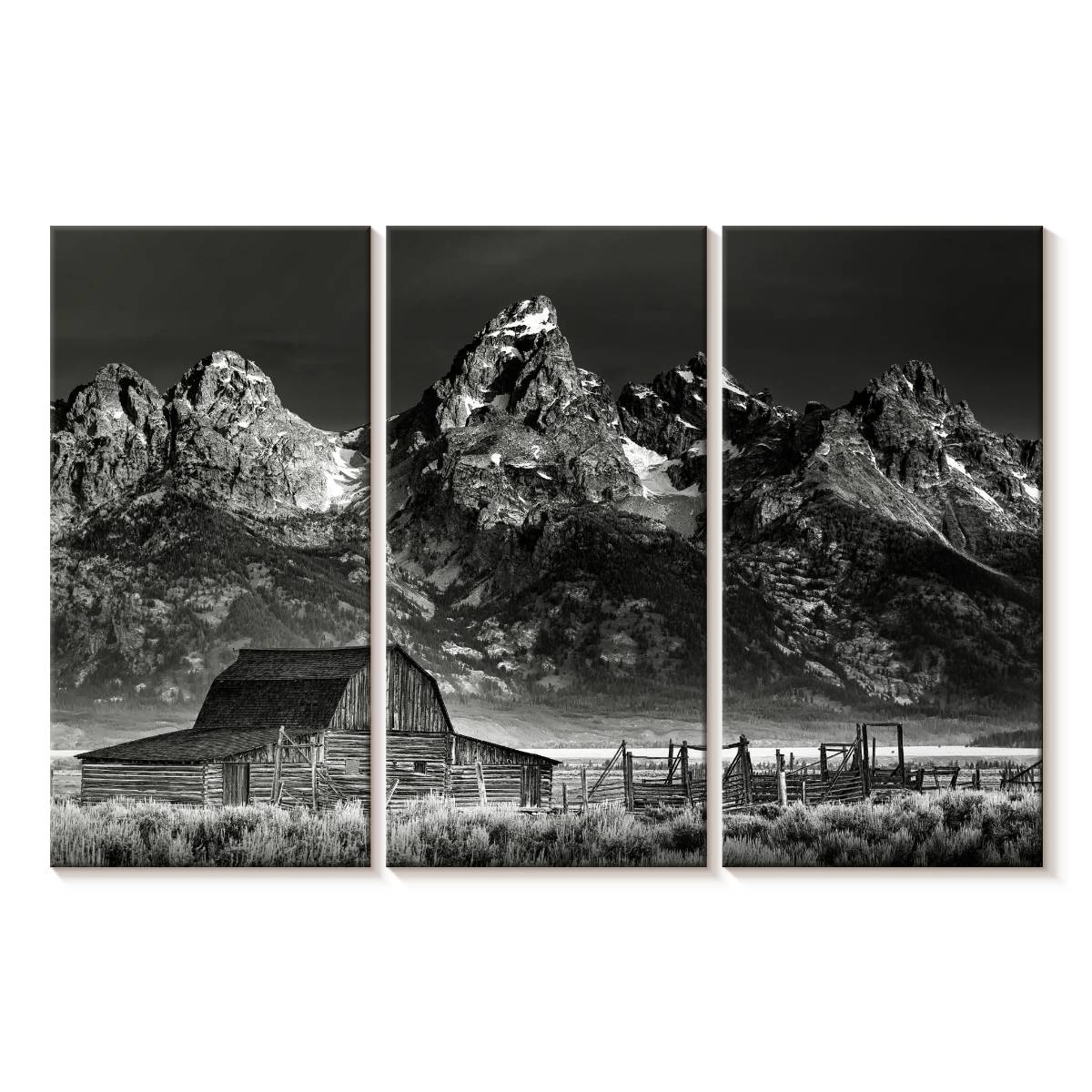 Elephant Stock Mountainside Moulton Barn Wall Art - Horizontal Multi ...