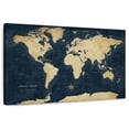 Elephant Stock My World Push Pin Travel Map Iii Wall Art - Map Canvas ...