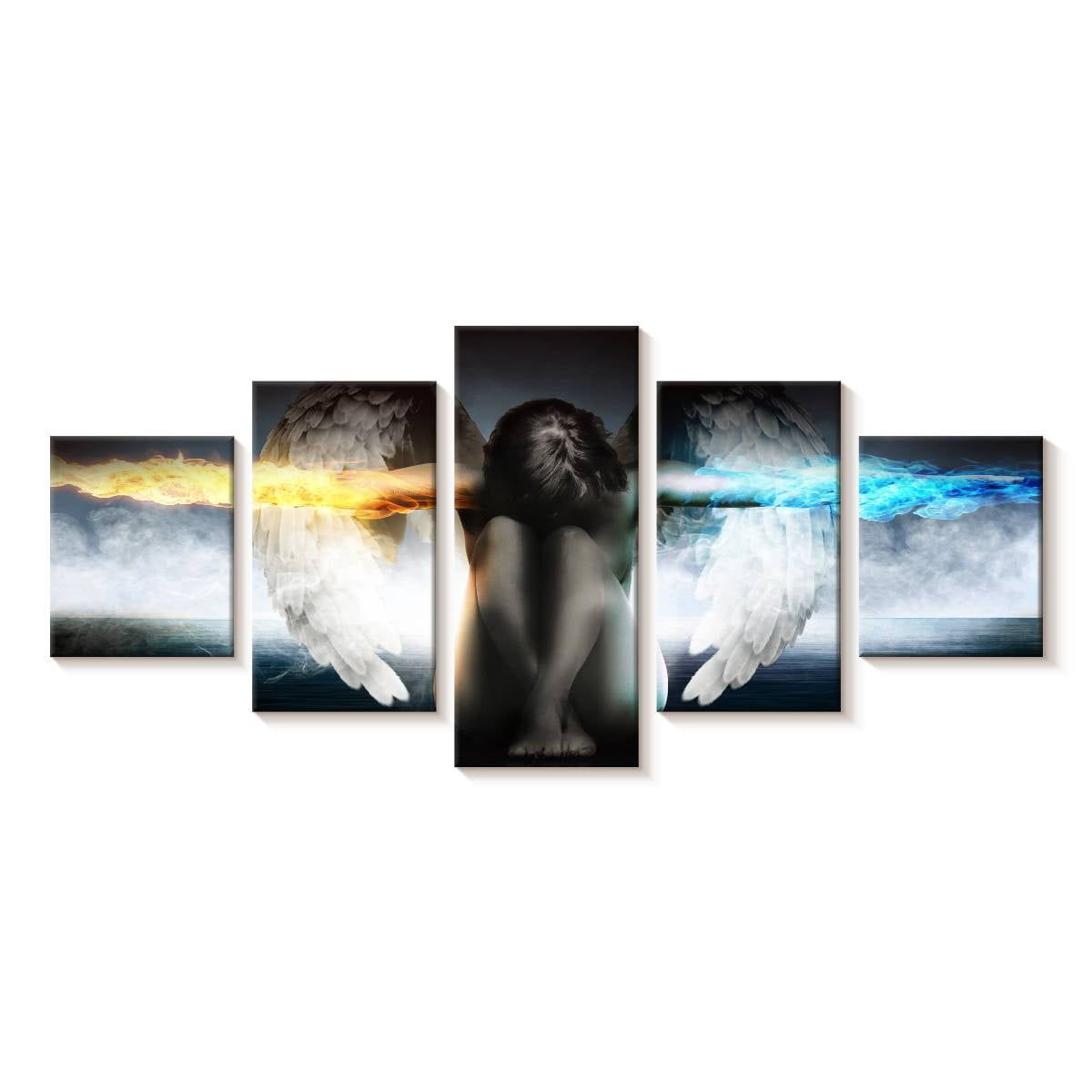 Elephant Stock Mysterious Guardian Angel Wall Art - Horizontal Multi ...