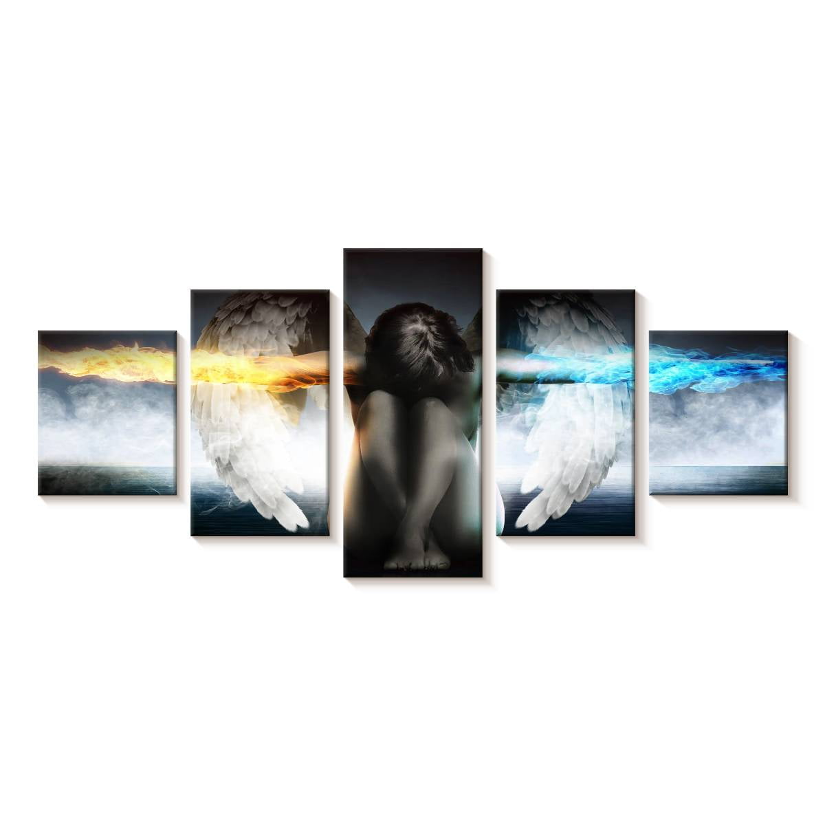 Elephant Stock Mysterious Guardian Angel Wall Art - Horizontal Multi ...