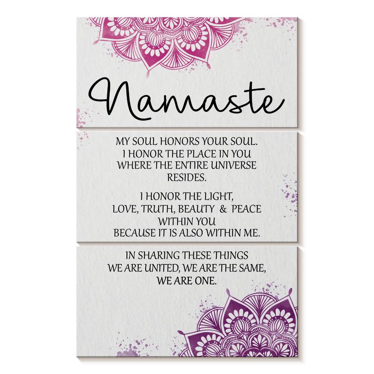 Elephant Stock Namaste Meaning Wall Art - Vertical Multi Panel Canvas ...
