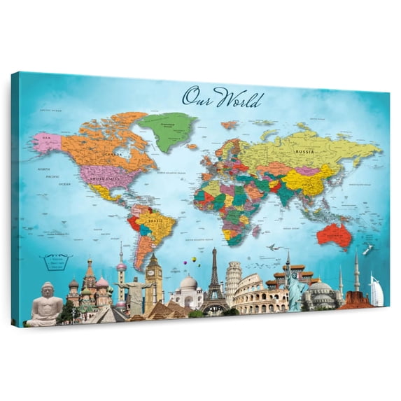Elephant Stock National Parks Push Pin Hobby Map I Wall Art - Map ...