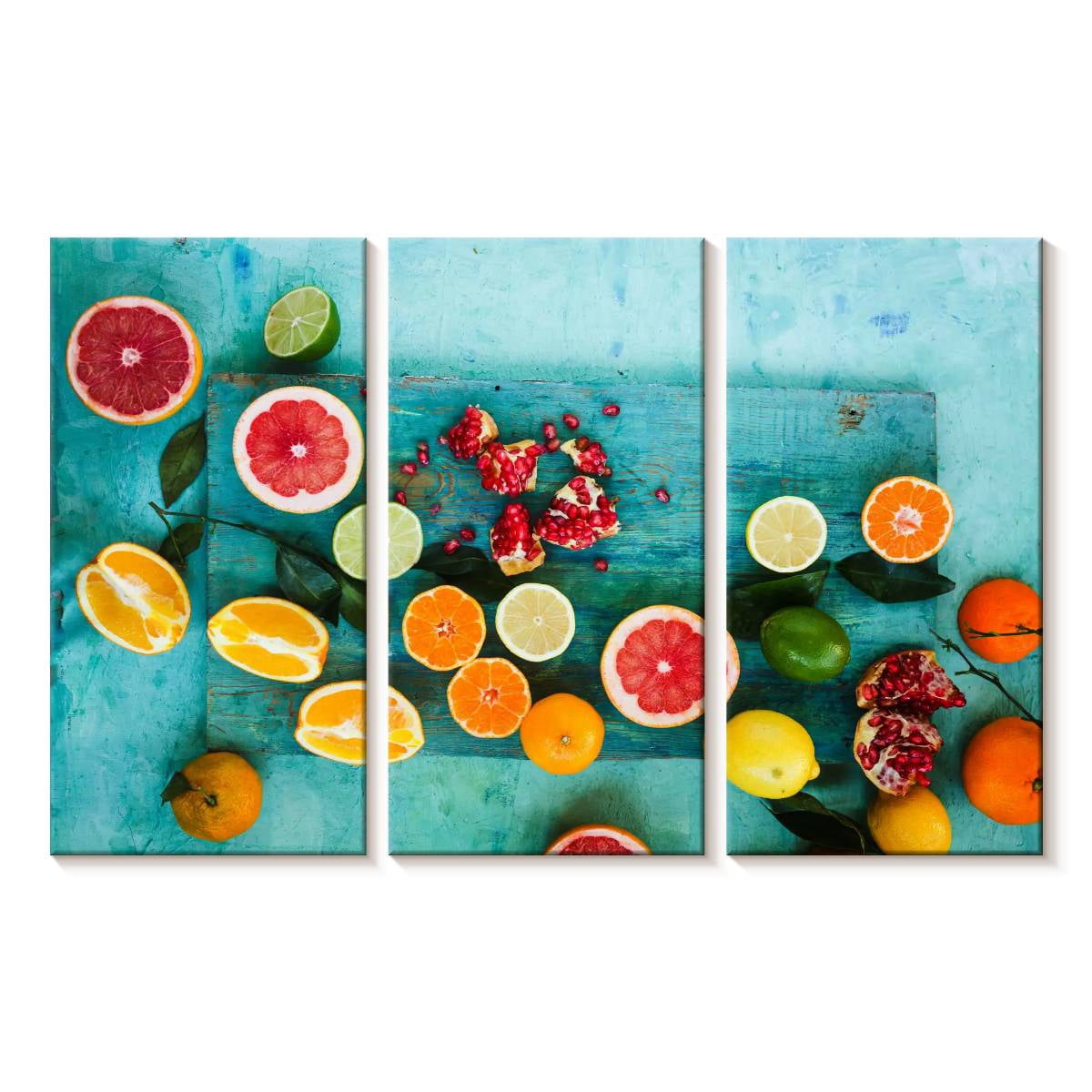 Elephant Stock Natural Citrus Fruits Wall Art - Horizontal Multi Panel ...